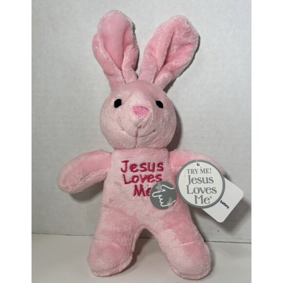 Dan Dee | Toys | Dan Dee Jesus Loves Me Bunny Rabbit 9 Pink Musical ...